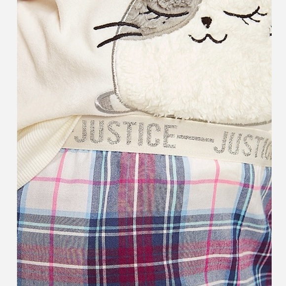 Justice | Pajamas | Nwt Justice Logo Waist Flannel Pajama Pants | Poshmark